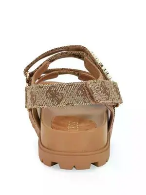 Guess Florizy2 Monogram-print Touch-strap Sandals