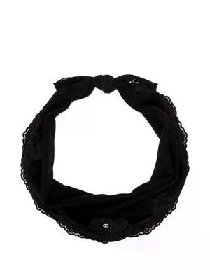 Valentino Garavani Vlogo Lace-trim Scarf