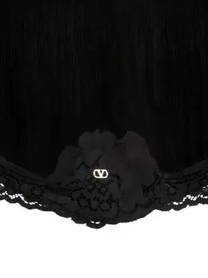 Valentino Garavani Vlogo Lace-trim Scarf