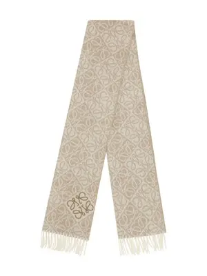 Loewe Anagram Wool And Cashmere Scarf