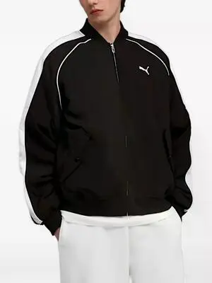 PUMA T7 Logo-embroidered Bomber Jacket
