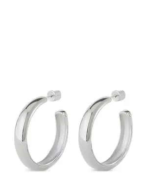 Jenny Bird Staple Hoop Earrings - Silver