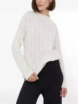 BENETTON Cable-knit Sweater - Neutrals