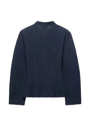Shanghai Tang Frog-fastening Seersucker Blouse