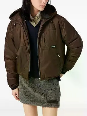 Miu Miu Cropped Ripstop Down Jacket