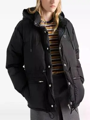 Prada Re-nylon Down Jacket With Hood