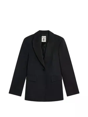 SEMICOUTURE Rachyl Satin-lapel Blazer