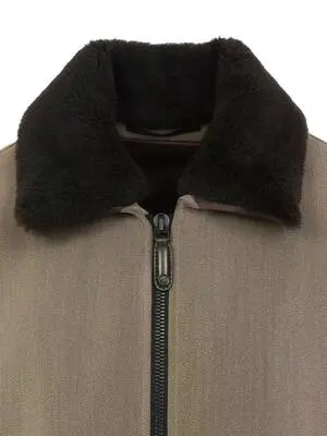Giorgio Armani Shearling-collar Wool Jacket