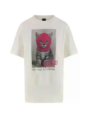 Pinko Graphic Print T-shirt - Neutrals