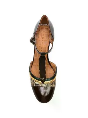 Chie Mihara Filly T-bar Heeled Pumps - Brown