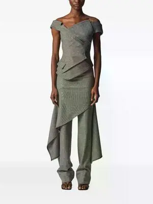 Monse Asymmetric Skirt Overlay Trousers