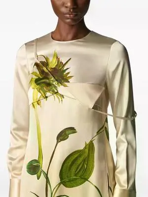 Monse Deconstructed Sunflower-print Midi Dress
