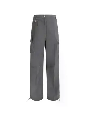 GANNI Patch-pocket Cargo Trousers - Grey
