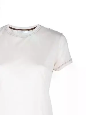 FRAME Contrast-stitch Crew Neck T-shirt