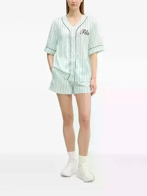 FILA Fiesole Pinstripe-print V-neck Shirt