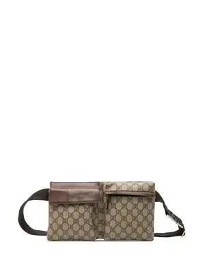 Gucci Gg Supreme Double Pocket Belt Bag