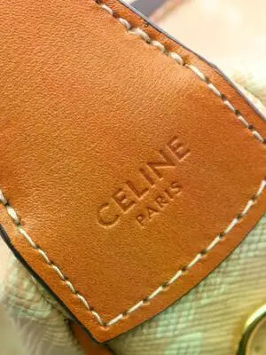 Celine Triomphe Coated Canvas Satchel - Neutrals