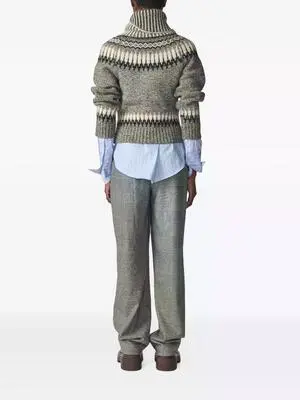 Monse Fair Isle Turtleneck Sweater