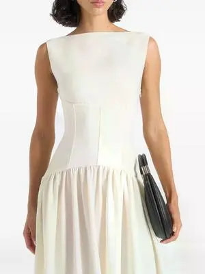 Manière De Voir Zadie Corset Maxi Dress - Neutrals