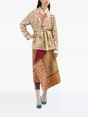 PIERRE-LOUIS MASCIA Paisley-motif Wrap Skirt