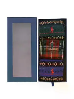 Polo Ralph Lauren Fair Isle Motif Socks Set - Red