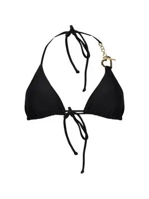 Moschino Heart-motif Chain-link Bikini Top - Black