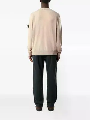 Stone Island Light Rws Geelong Wool Loose-fit Crewneck Jumper - Neutrals