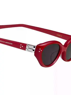 GENTLE MONSTER Rivet Embellishment Geometric Frame Sunglasses