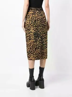 Stella McCartney Textured Leopard-print Skirt