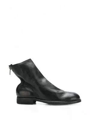 Guidi Horse Leather Rear Zip Boots - Black