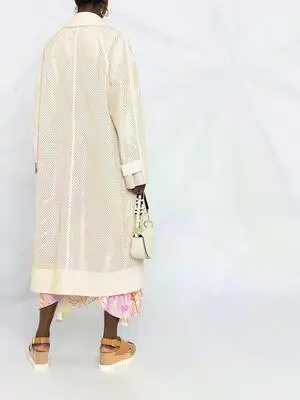 Stella McCartney Faux-leather Perforated Coat