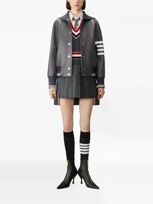 Thom Browne High Twist Wool Pleated Mini Skirt