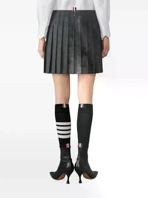 Thom Browne High Twist Wool Pleated Mini Skirt