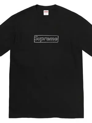 Supreme Kaws Chalk Logo T-shirt - Black