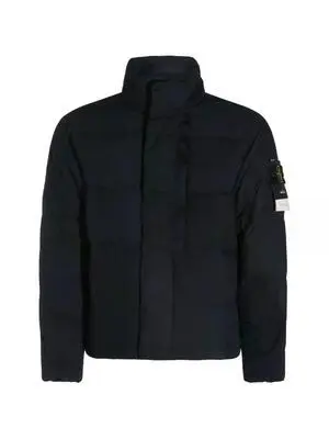Stone Island Logo-patch Quilted Padded Jacket - Blue