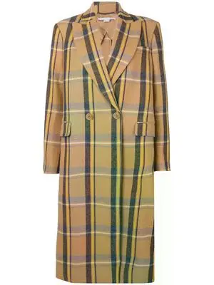 Stella McCartney Check Double Breasted Coat