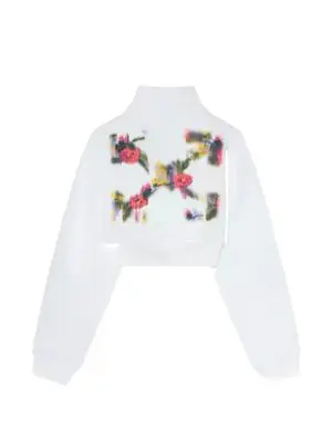 Off-White Arrows Chiné Cropped Sweatshirt