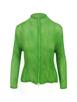 Issey Miyake Plissé-effect Zip-up Jacket