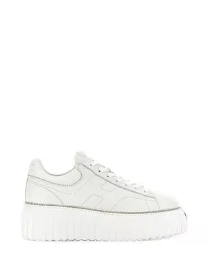 Hogan H-stripes Sneakers With Rhinestone Piping