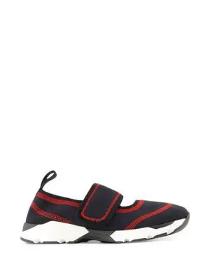 Marni Contrast Stitch Touch-strap Sneakers - Black