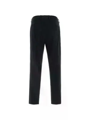 Zegna Pleated Straight-leg Trousers - Black