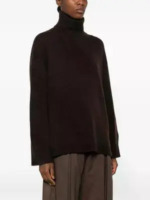 ALLUDE Drop-shoulder Sweater