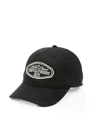 LES DEUX Worldwide Logo-patch Baseball Cap - Black