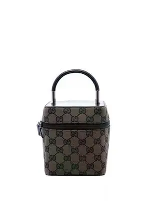 Gucci Mini Gg Canvas Vanity Bag - Brown