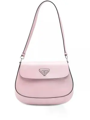 Prada Spazzolato Leather Cleo Flap Shoulder Bag