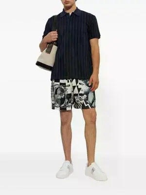 Versace Jacquard Cotton Piqué Polo Shirt