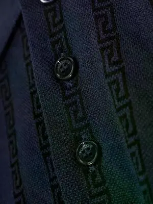 Versace Jacquard Cotton Piqué Polo Shirt