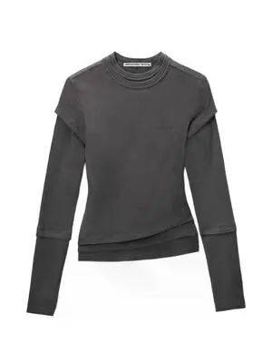 Alexander Wang Layered Long Sleeve Top - Grey