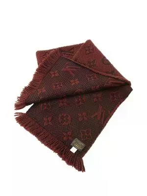 LOUIS VUITTON 2000-2020 Monogram Echarpe Logomania Wool And Silk Scarf Scarves - Brown