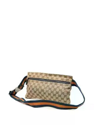 Gucci 2000-2015 Gg Canvas Web Double Pocket Belt Bag